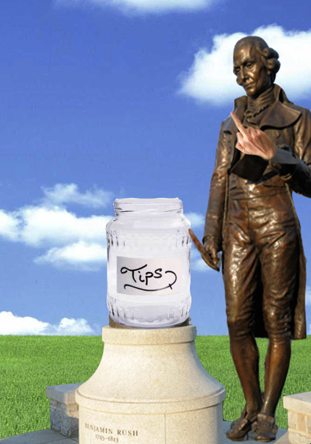 Benjamin Rush Statue Actually a Street Performer – The Dickinsonian
